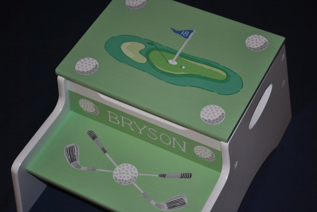 Kids 2 Step Stool - Golf - TEE TIME - Etsy