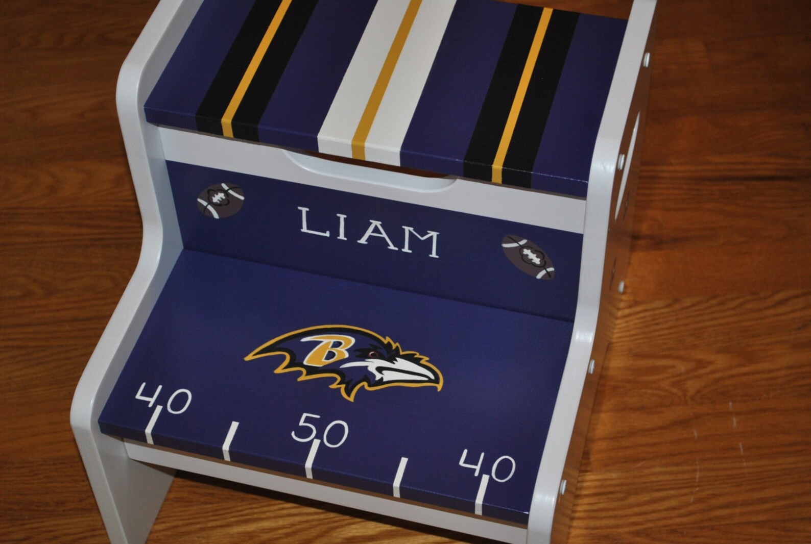 Kids 2 Step Stool - Football - Sports - Baltimore Ravens - 2 Step Stool ...