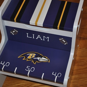 Kids 2 Step Stool - Football - Sports - Baltimore Ravens - 2 Step Stool ...