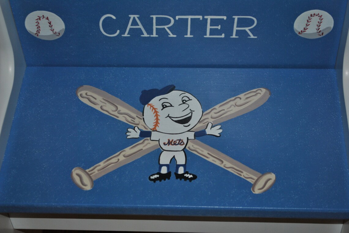 Kids 2 Step Stool, Mr Mets, New York Mets, Baseball, Childrens 2 Step ...
