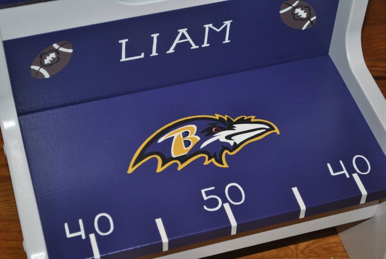 Kids 2 Step Stool - Football - Sports - Baltimore Ravens - 2 Step Stool ...
