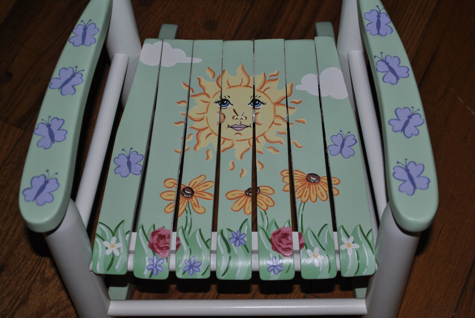 Handpainted Rocking Chair,kids Rocking Chair,childs Rocking Chair ...