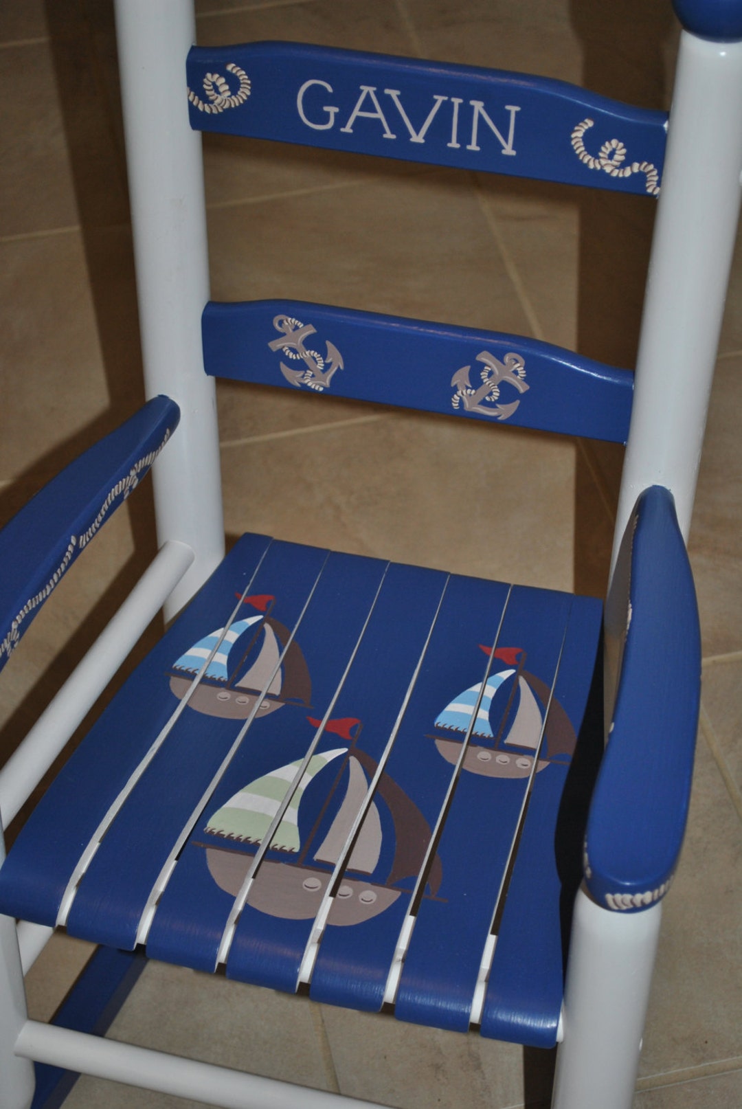 Handpainted Rocking Chair,kids Rocking Chair,childs Rocking Chair ...