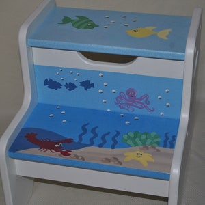 Kids 2 Step Stool - Sea Creatures - Etsy