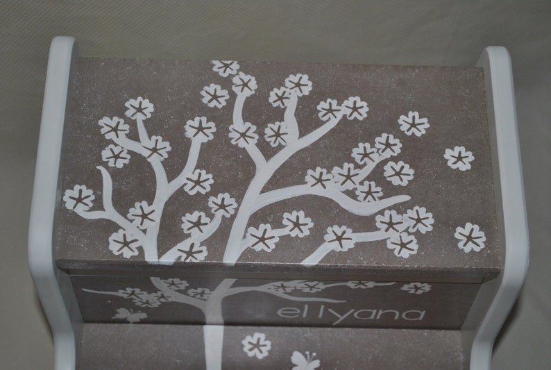 Kids 2 Step Stool - Falling Leaves - Taupe - Etsy