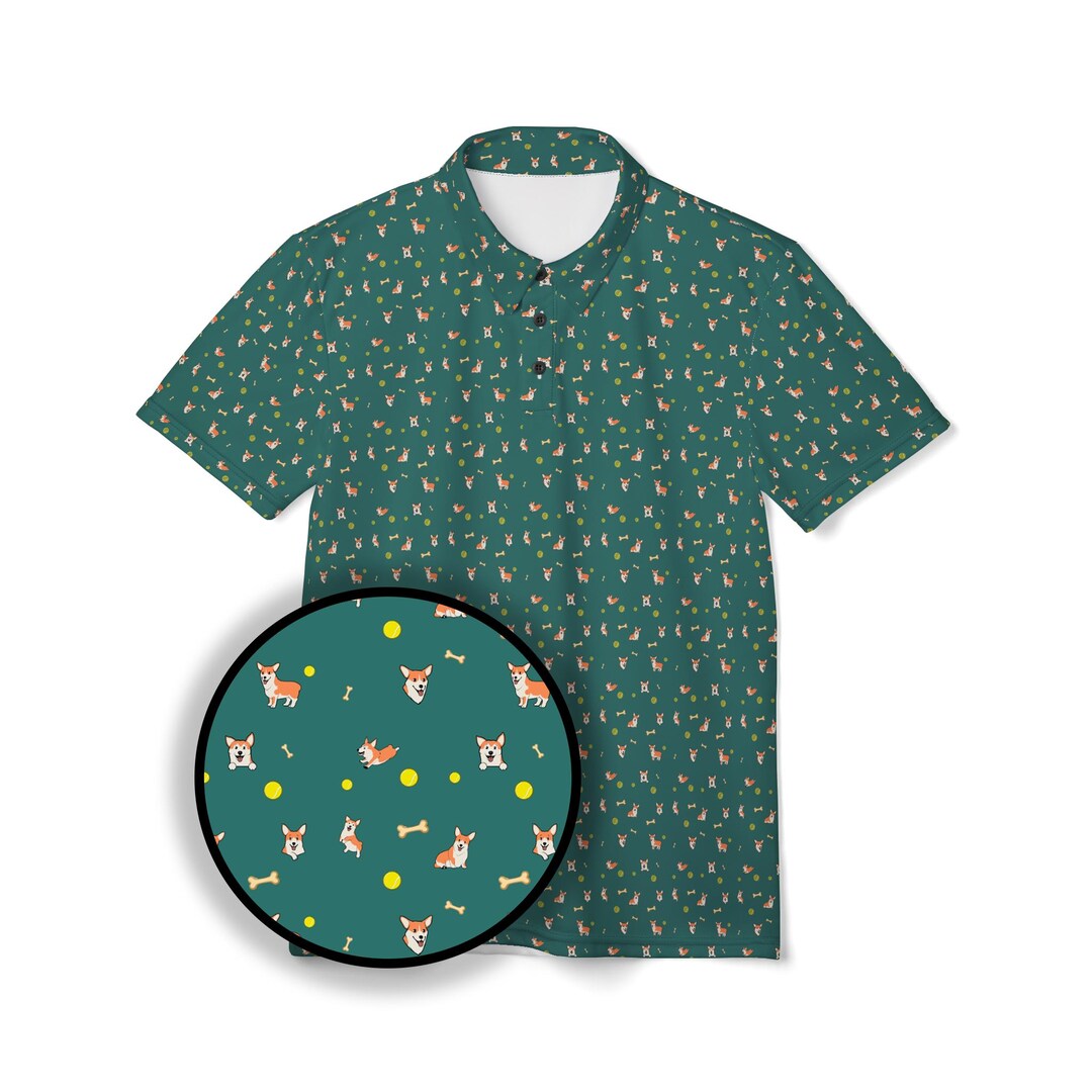 Pembroke Welsh Corgi Golf Polo Corgi Shirt Performance Golf Shirt for ...
