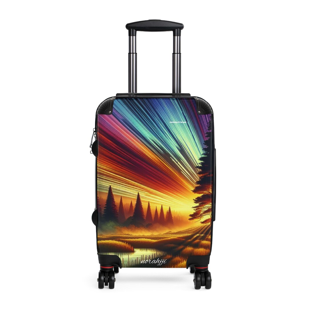 Artistic, Colorful Vibrant Sunset Designed Suitcase, Nature Lovers ...