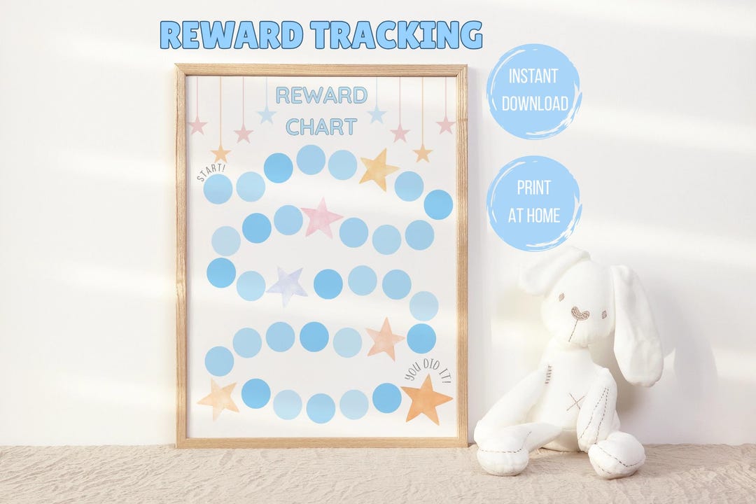 Kids Printable Reward Chart - Chore & Behavior Tracker - Fun Incentive ...