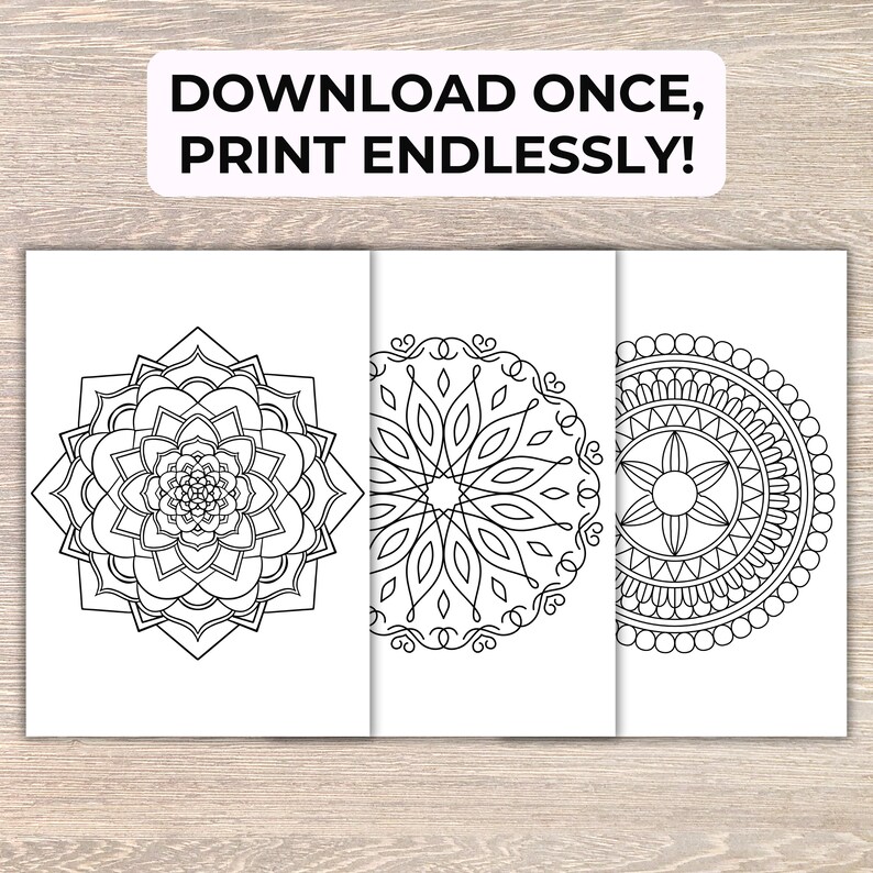 Mandala Coloring Pages: Stress Relief Art Therapy (printable PDF ...