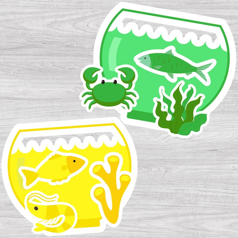 Printable Fishbowl Color-matching Memory Game PDF | Instant Download ...