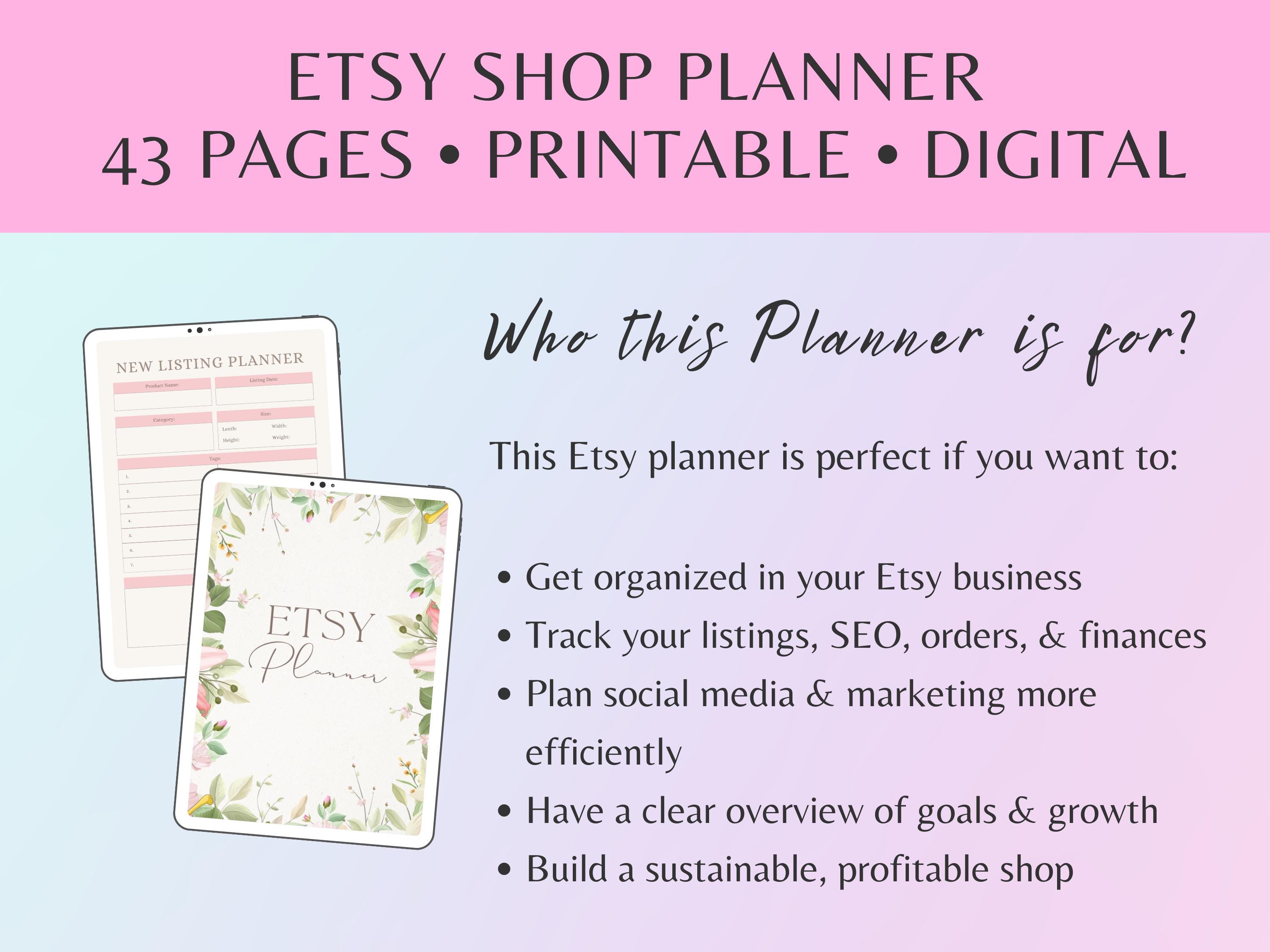 Etsy Shop Planner A4 | Seller Organizer (digital Download) - Etsy UK