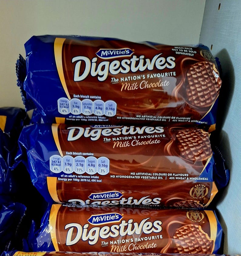 Macvities Digestive Milk Chocolate 266g, Digestive Chocolate - Etsy