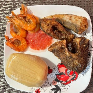 Fresh Ga Kenkey/ Ghana Kenkey With Fish/ Ga Kenkey With Shrimp/ Box of ...