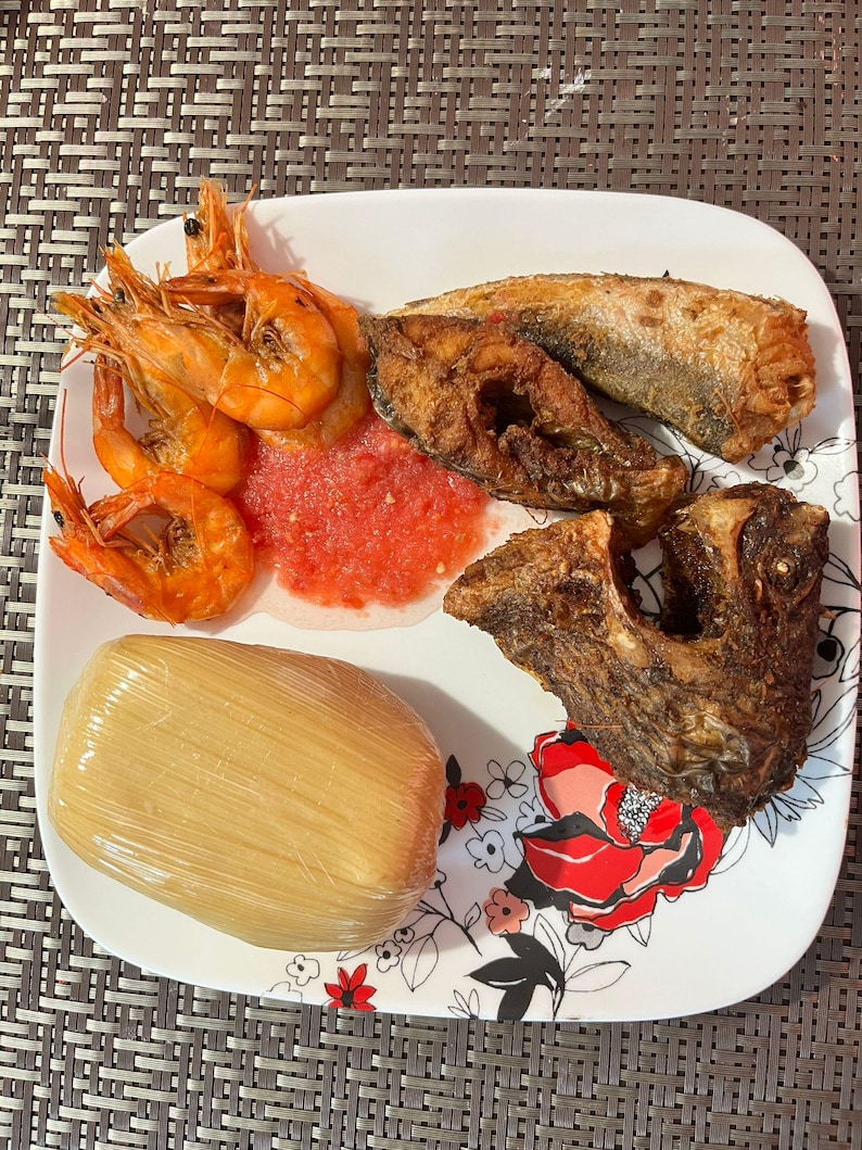Fresh Ga Kenkey/ Ghana Kenkey With Fish/ Ga Kenkey With Shrimp/ Box of ...
