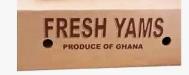 Ghana Yam/ Yam Full Box / Yam Half Box / Yam Quarter Box/ Fresh Ghana ...