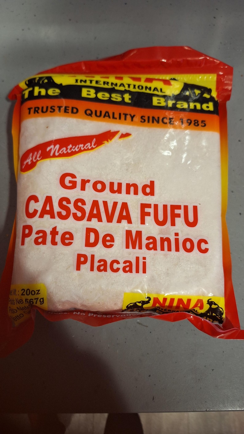 6 Pack Placali 2lb, Foufou De Manioc, Ground Cassava Fufu, Akpu, Fufu ...