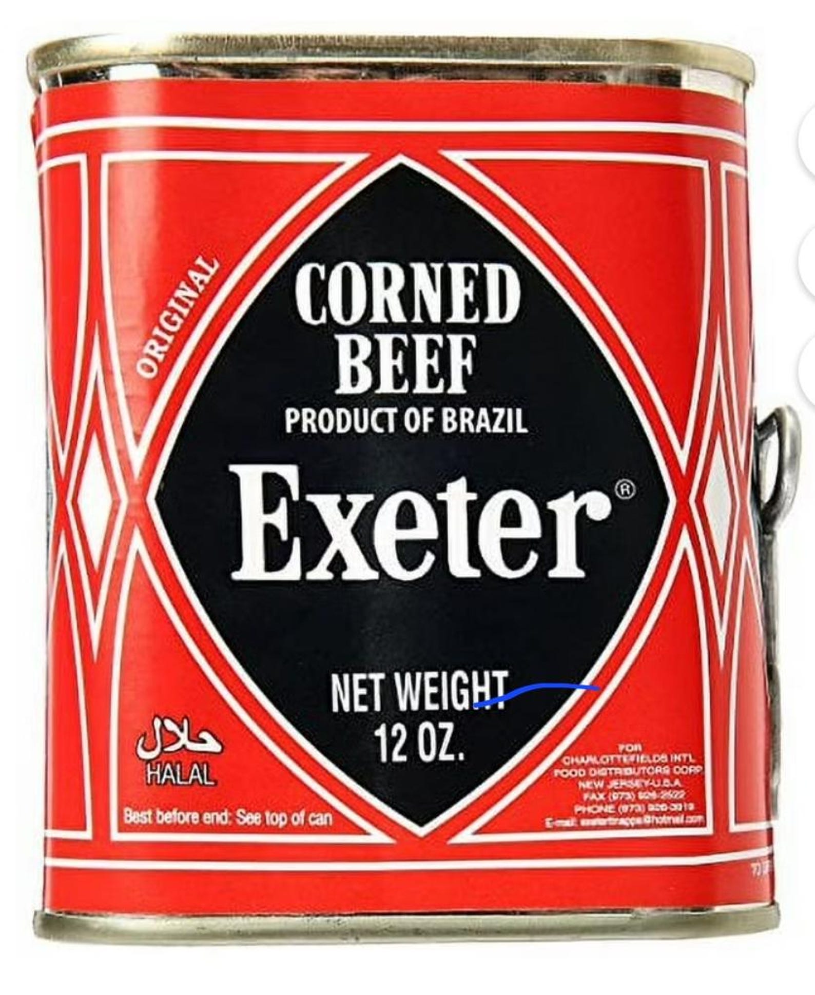 Original Exeter Corned Beef, Canned Beef, Exeter Product of Brazil. - Etsy