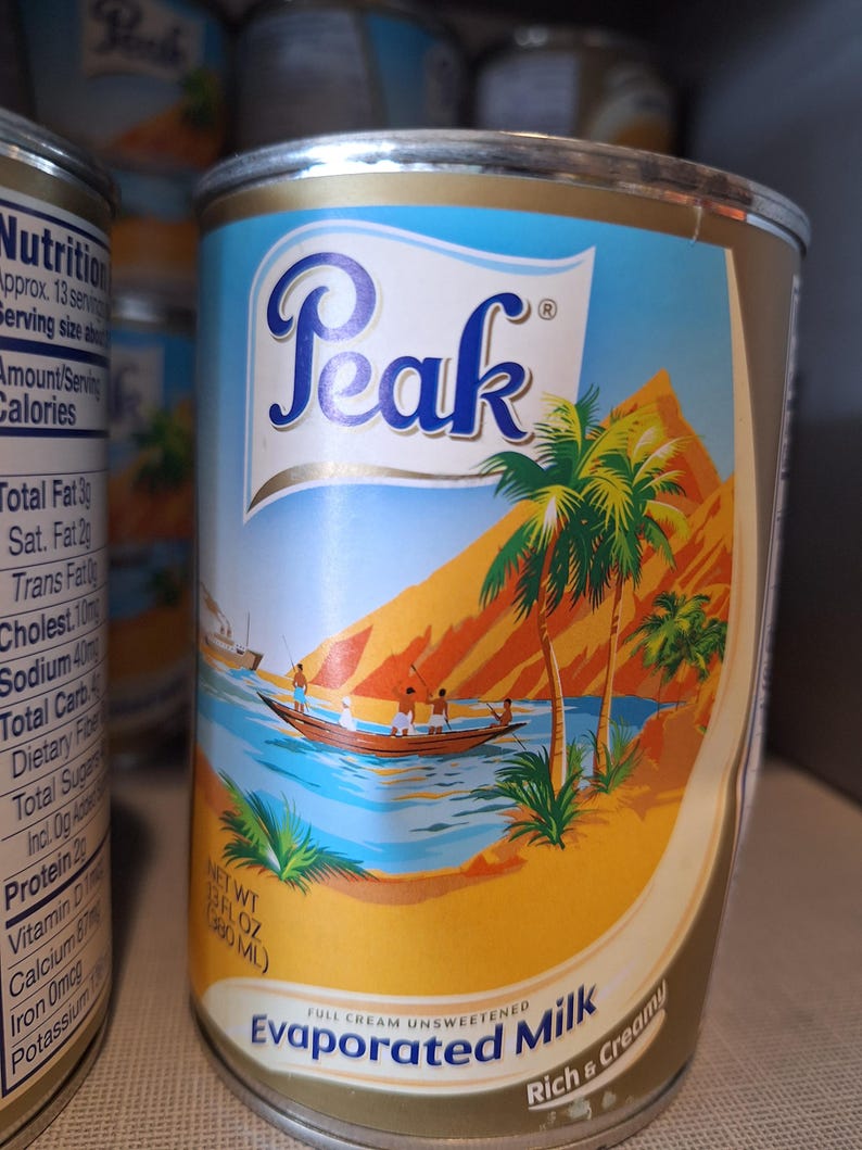 Peakmilk Evaporated 380ml, Evaporated Milk, Full Cream Unsweetened Milk ...