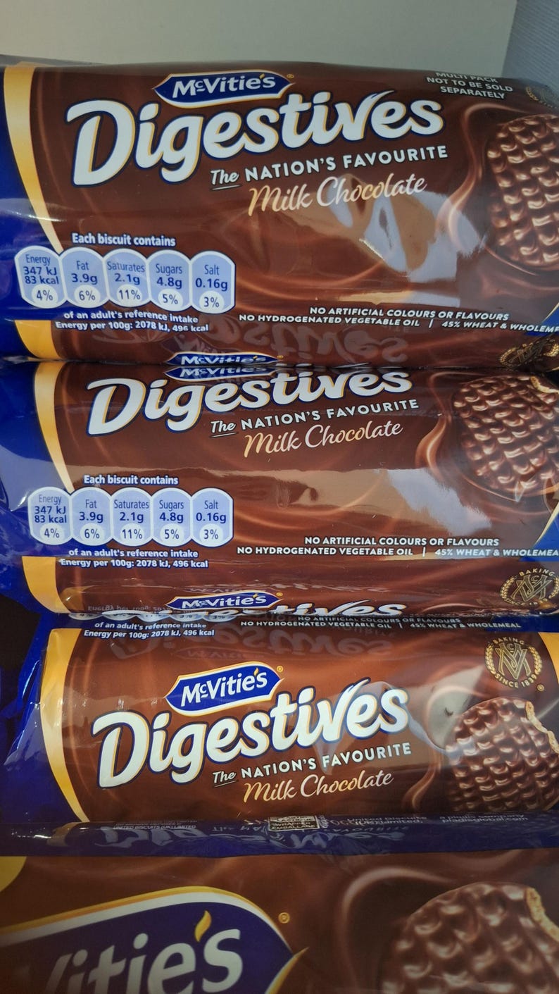 Macvities Digestive Milk Chocolate 266g, Digestive Chocolate - Etsy