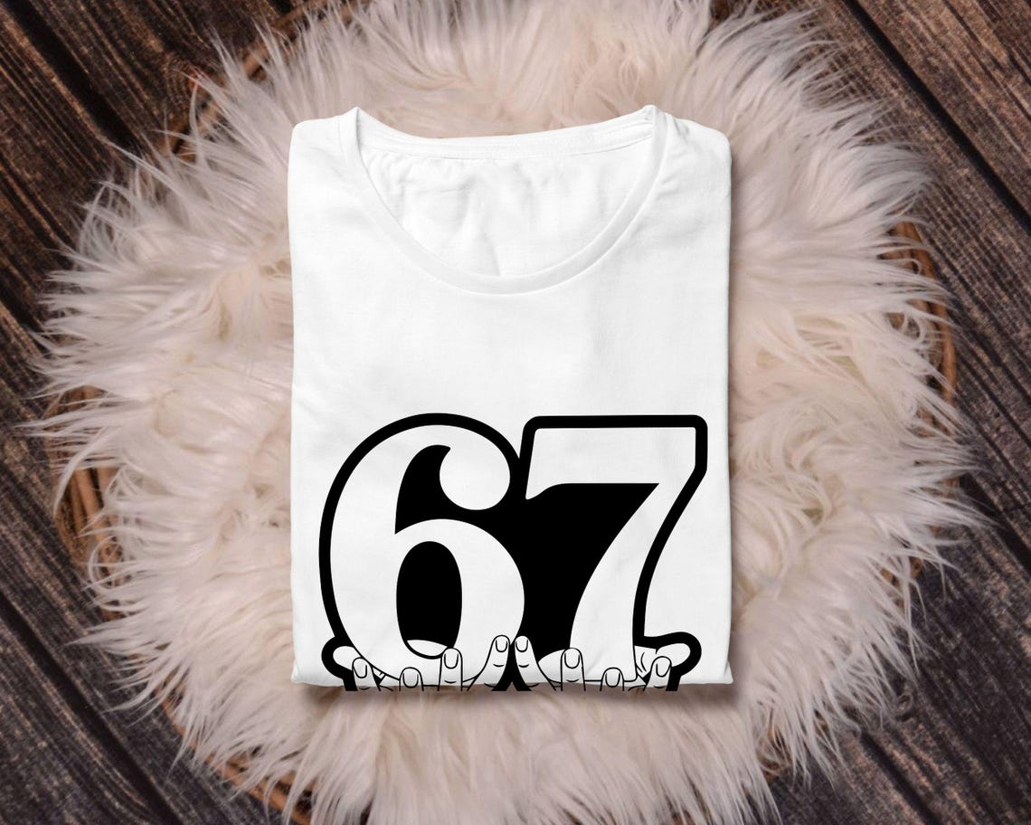 Six Seven 6 7 Meme Funny Hands SVG Png,funny Generation Z Png,viral ...
