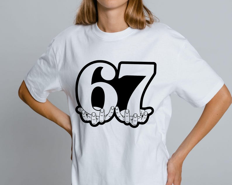 Six Seven 6 7 Meme Funny Hands SVG Png,funny Generation Z Png,viral ...