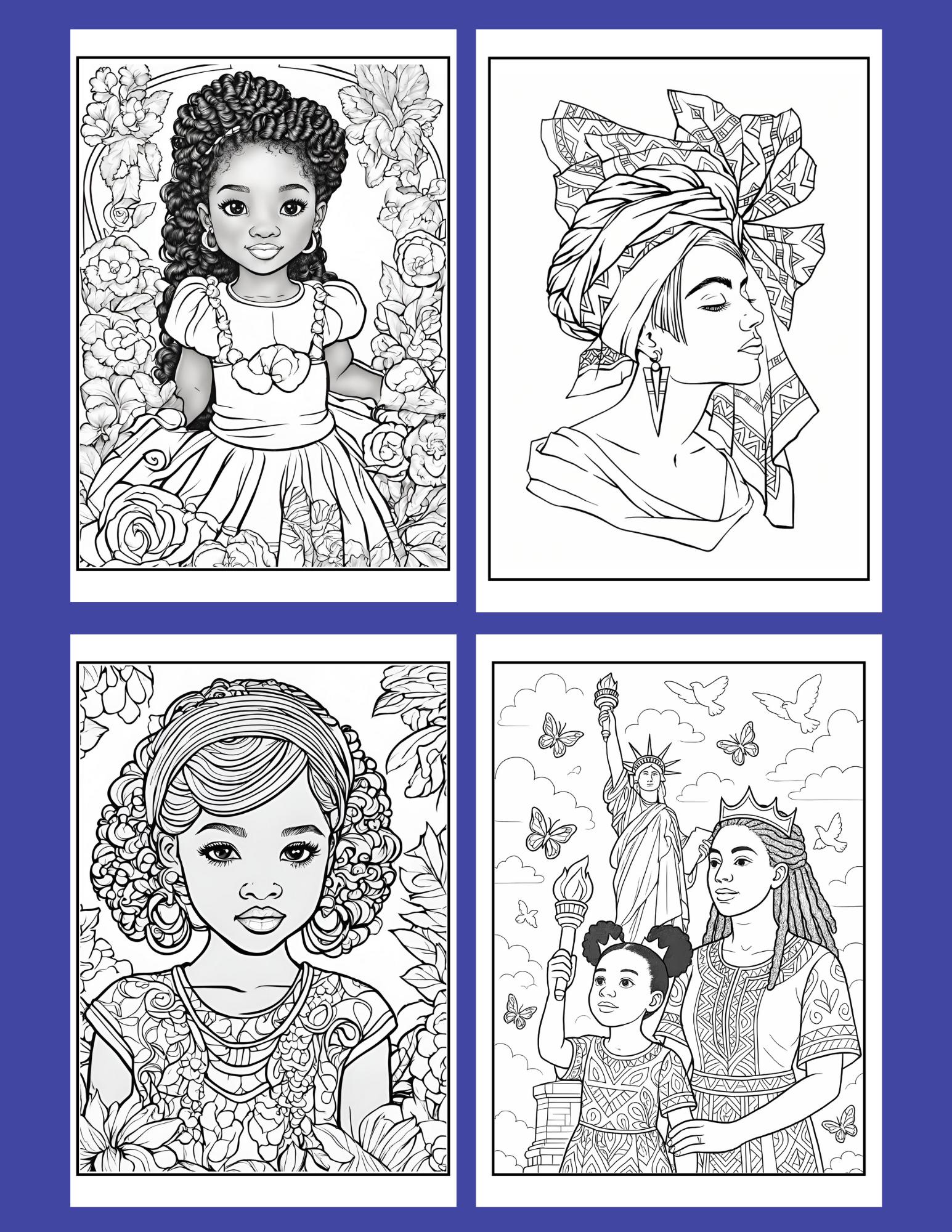 Black Girl Magic Coloring Pages: Empowering Art for Tweens & Teens (PDF ...
