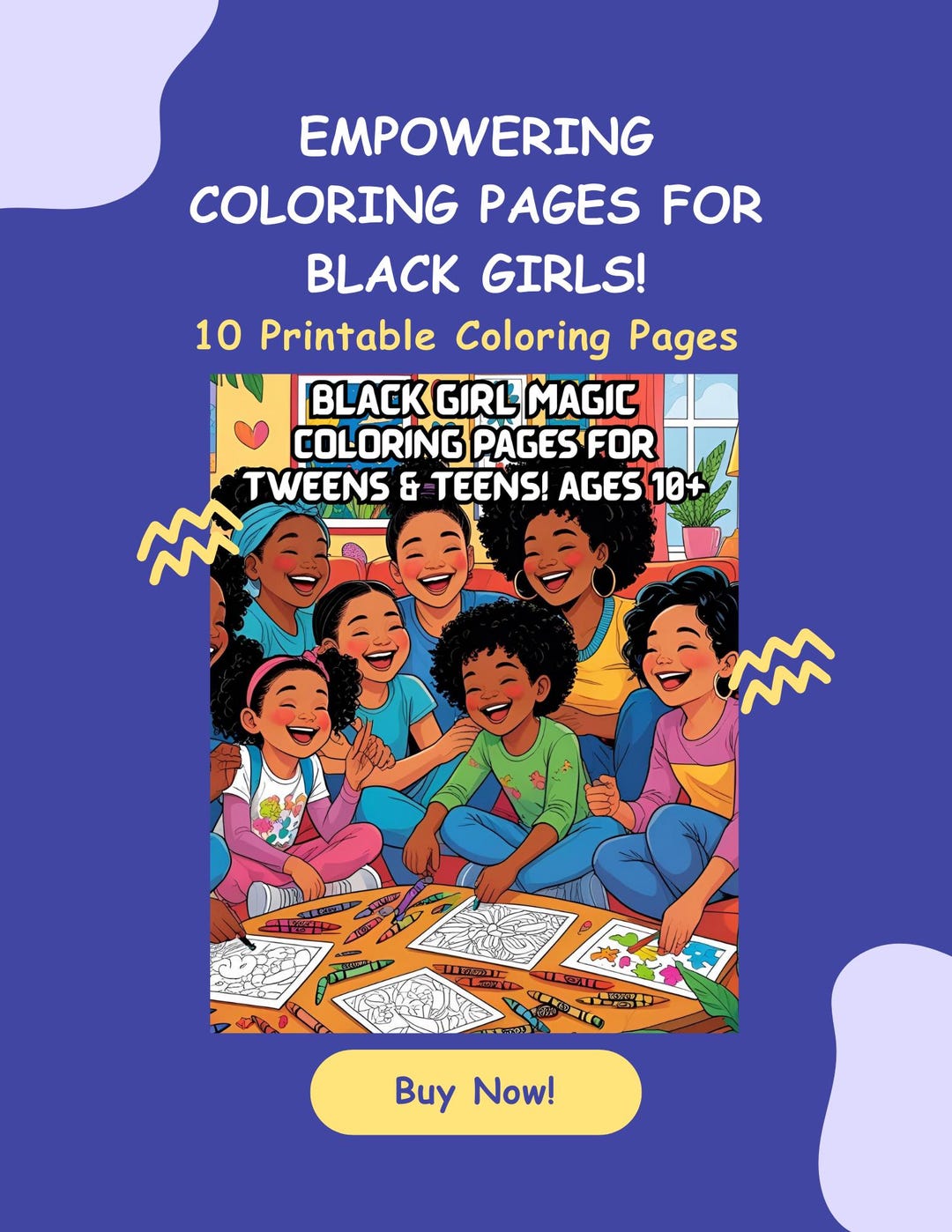 Black Girl Magic Coloring Pages: Empowering Art for Tweens & Teens (PDF ...