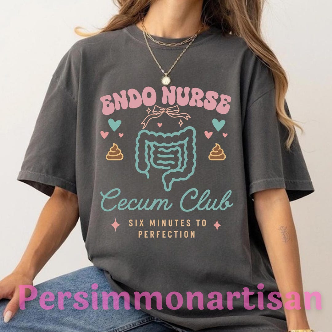 Comfort Colors Endo Nurse Shirt, Cecum Club T-shirt, Funny GI Nurse Tee ...