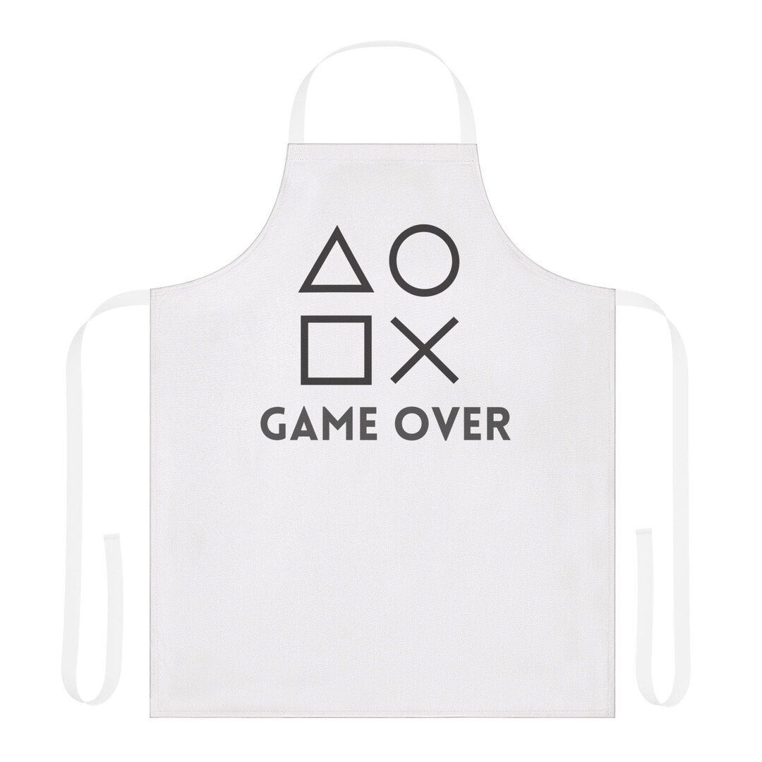Apron With Game Over Playstation Controller Icons - Etsy