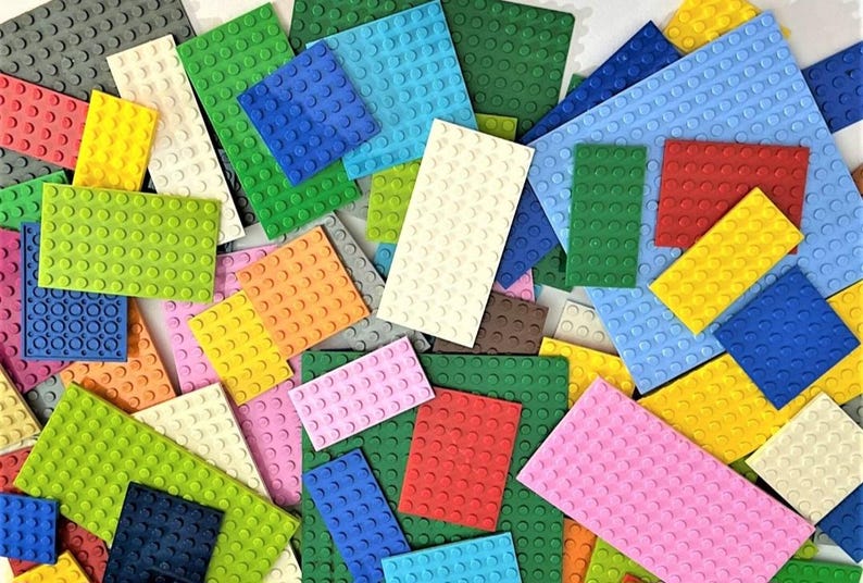 Lego Mixed Bulk Flat Lot 25 Pcs - 4x4 4x8 6x6 6x12 8x16 Base Plates - Etsy