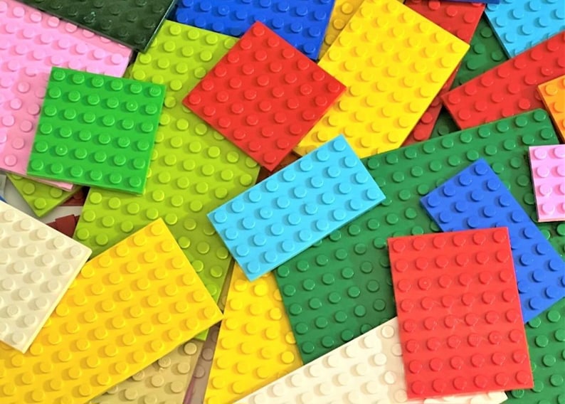Lego Mixed Bulk Flat Lot 25 Pcs - 4x4 4x8 6x6 6x12 8x16 Base Plates - Etsy