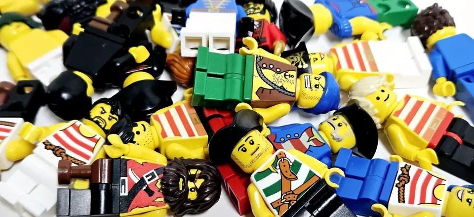 Lego Pirate Mystery Minifigure Figure Lot - 5 Random Pirate Buccaneers ...