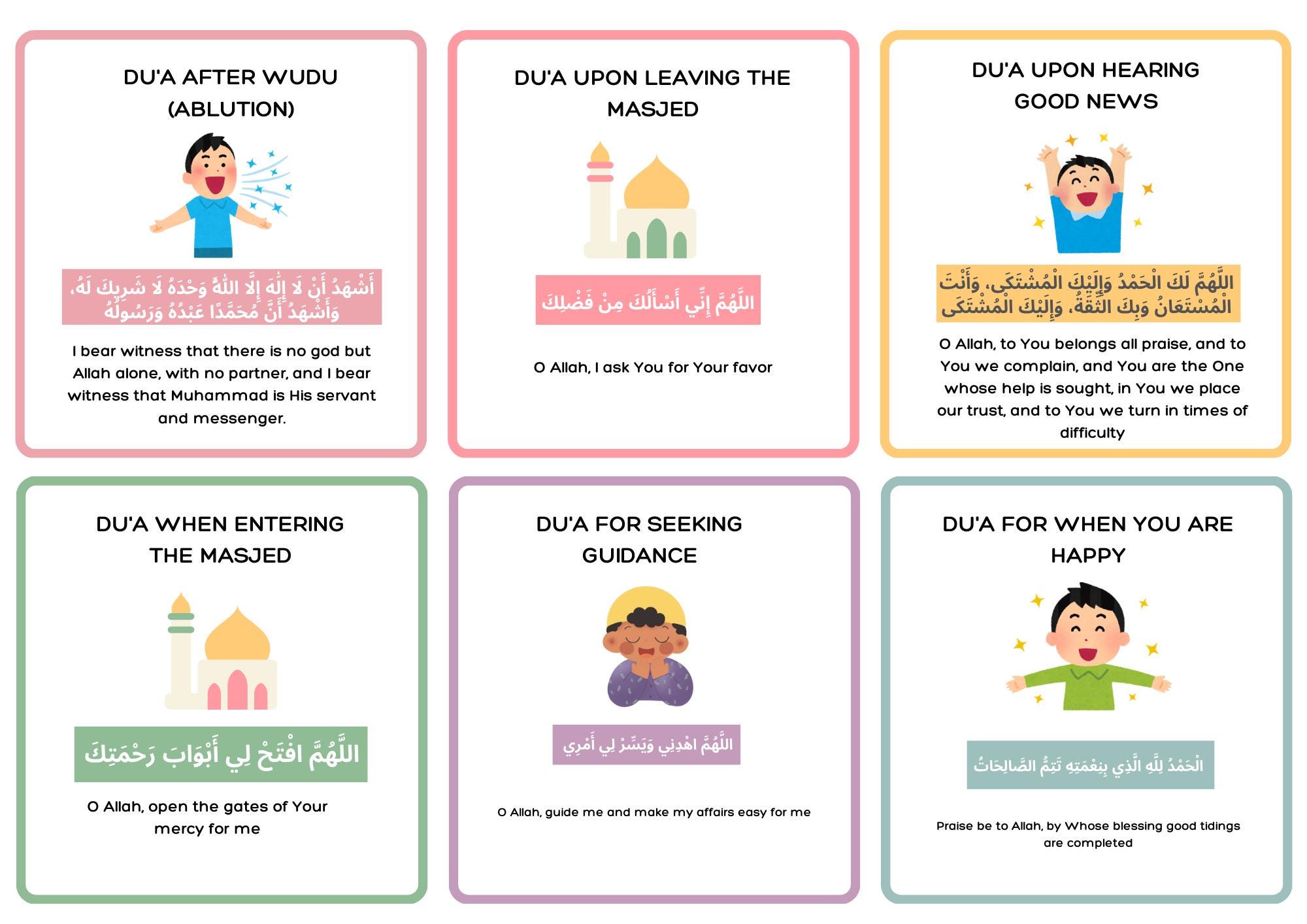 Flash Card Doa Harian - Etsy