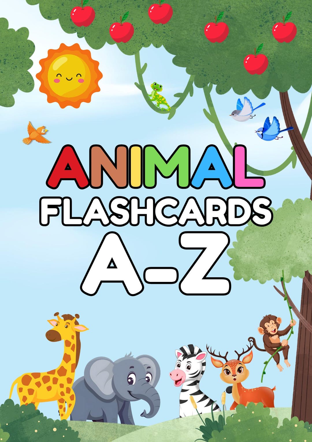 Flashcard Hewan A-Z | Kartu Edukasi Anak | Printable Animal Flashcards ...