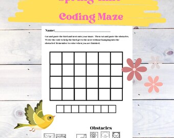 Spring Time Coding Puzzles - Etsy