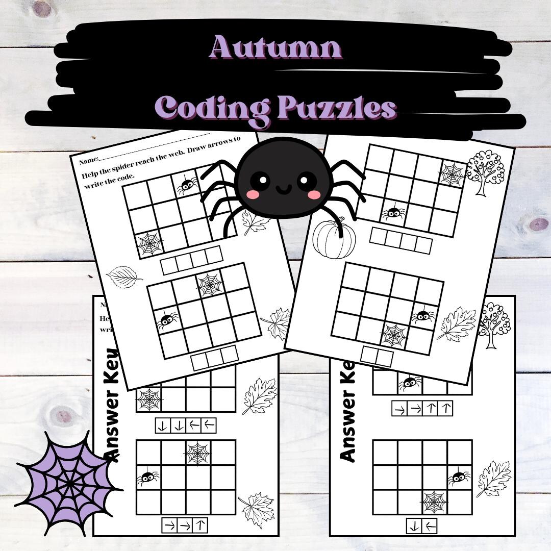 Autumn/fall Coding Puzzle (digital Download) - Etsy