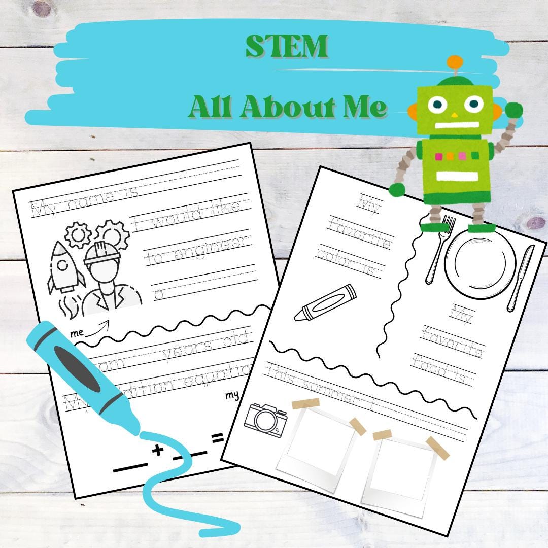 STEM ALL About Me Beginning of the Year Worksheet - Etsy