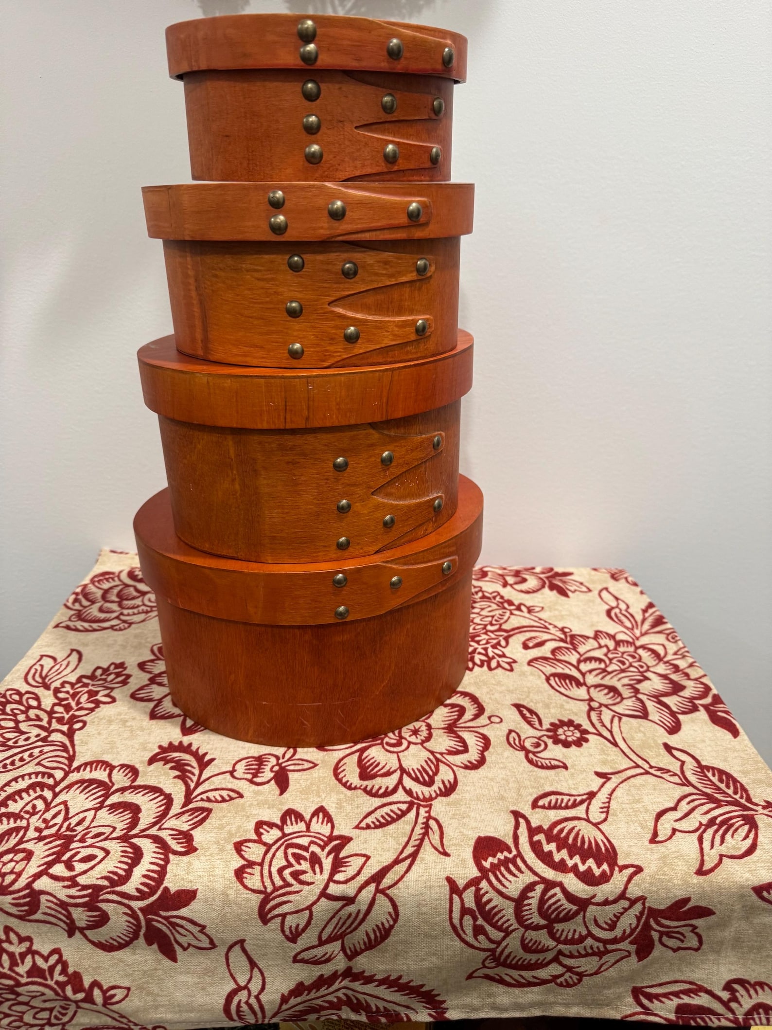 Vintage Wooden Nesting Boxes With Brass Tacks and Flet Lining - Etsy