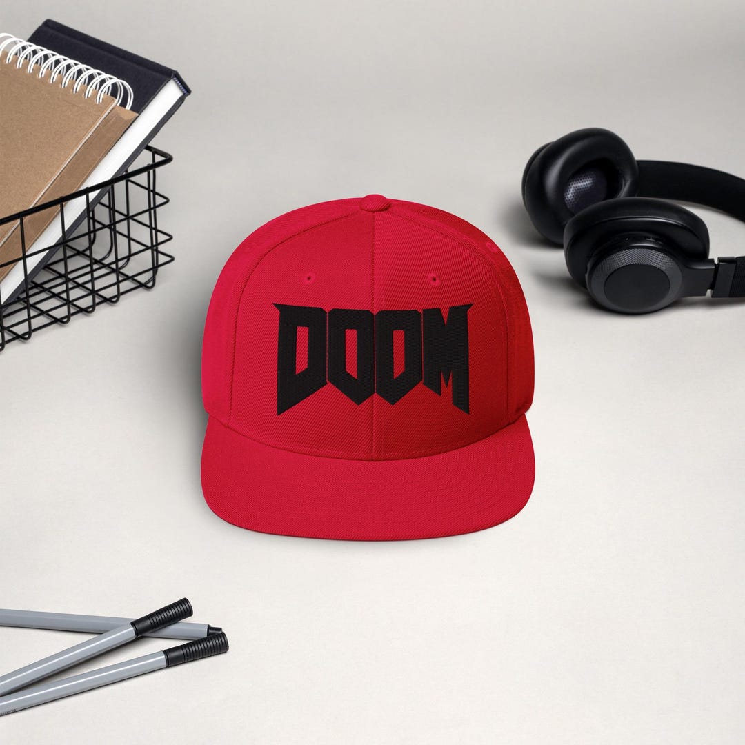 DOOM Baseball Cap | Custom Gamer Gear | Doom Video Game Snapback Dad ...
