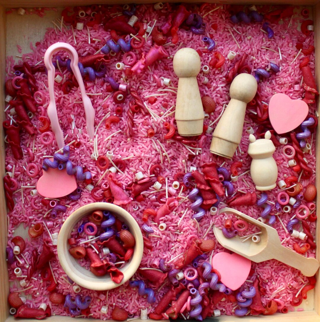 Pink and Purple Valentines Sensory Bin Filler – Sensory Play - Etsy