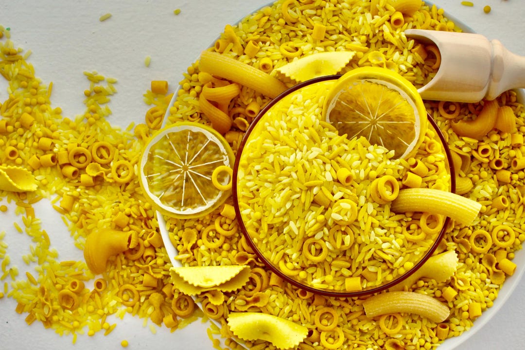 Lemonade Sensory Bin Filler, Lemon Sensory Bin, Yellow Sensory Bin ...