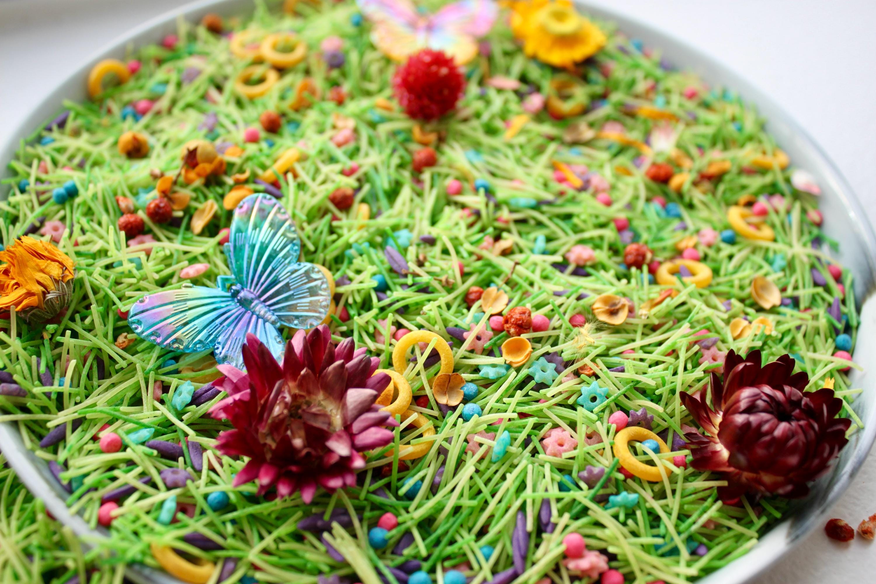 Spring Sensory Bin Filler, Flower Garden Sensory Bin, Grass Sensory Bin ...
