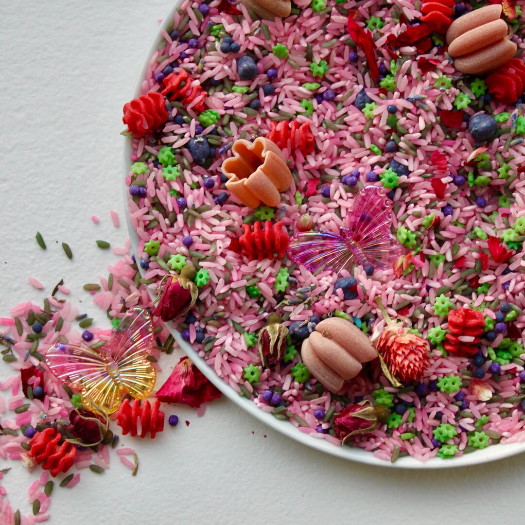 Secret Garden Sensory Bin Filler, Red Rose & Lavender Scented Sensory ...