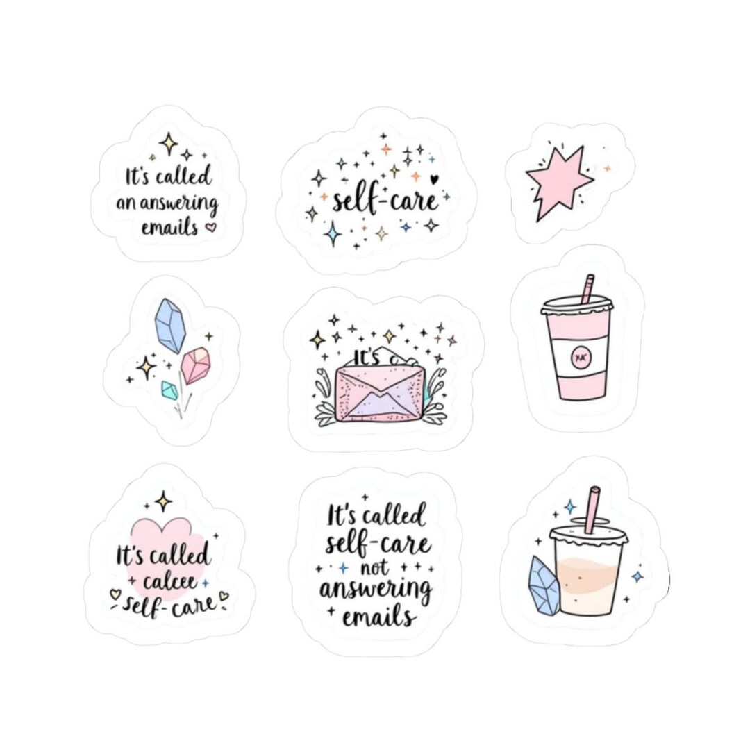 Self-care Sticker Pack – Pastel Mental Health Digital Stickers for ...