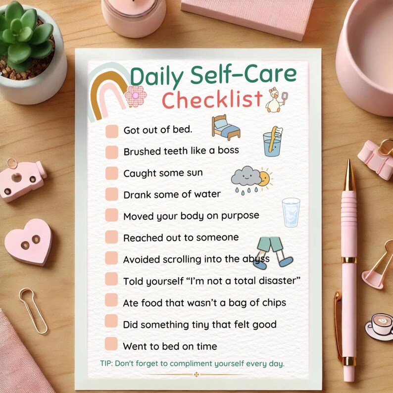 Printable Self-care Tracker – Daily Mental Health Planner for ADHD and ...