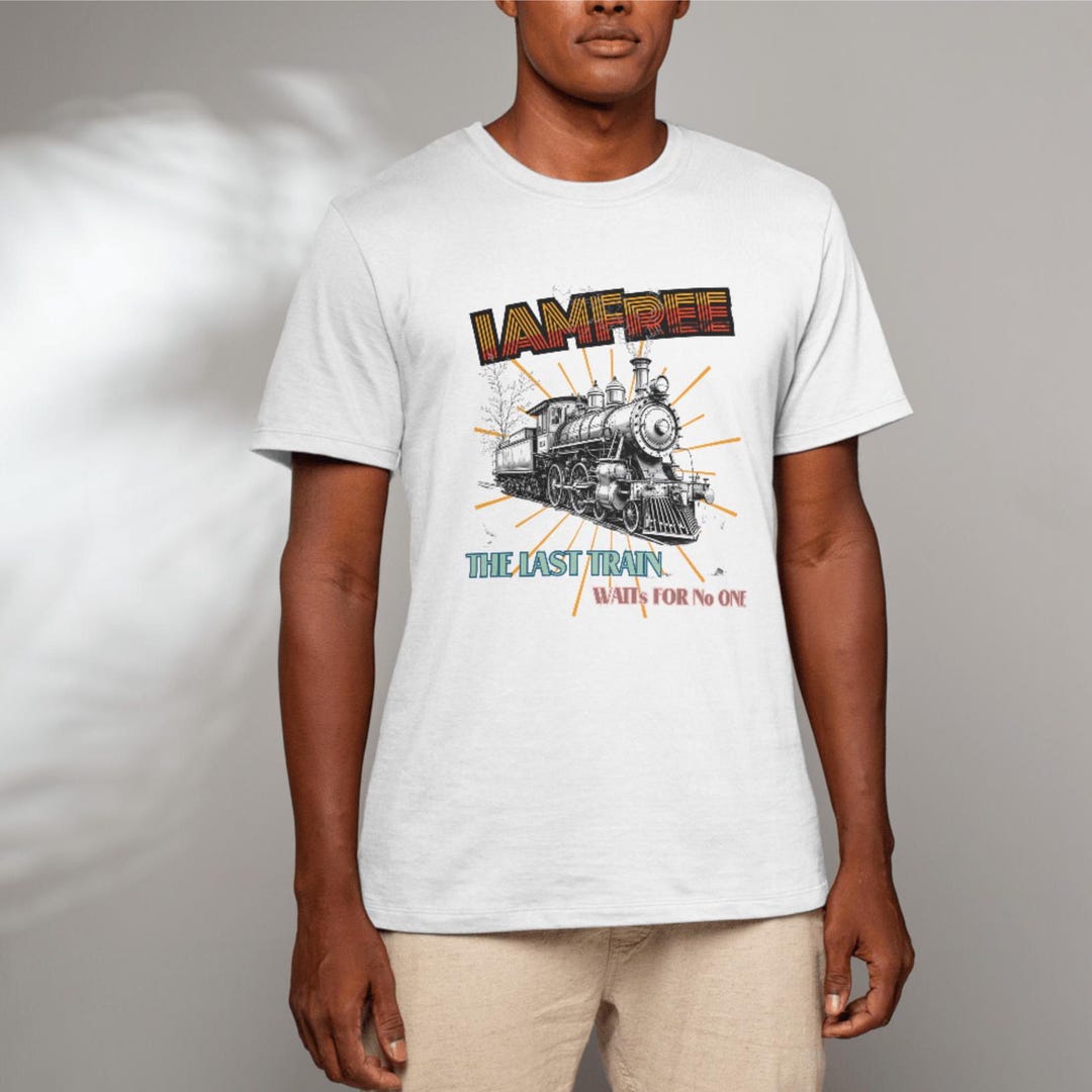 Vintage Train Graphic T-shirt, Retro Style Tee, Railroad Lover Gift ...