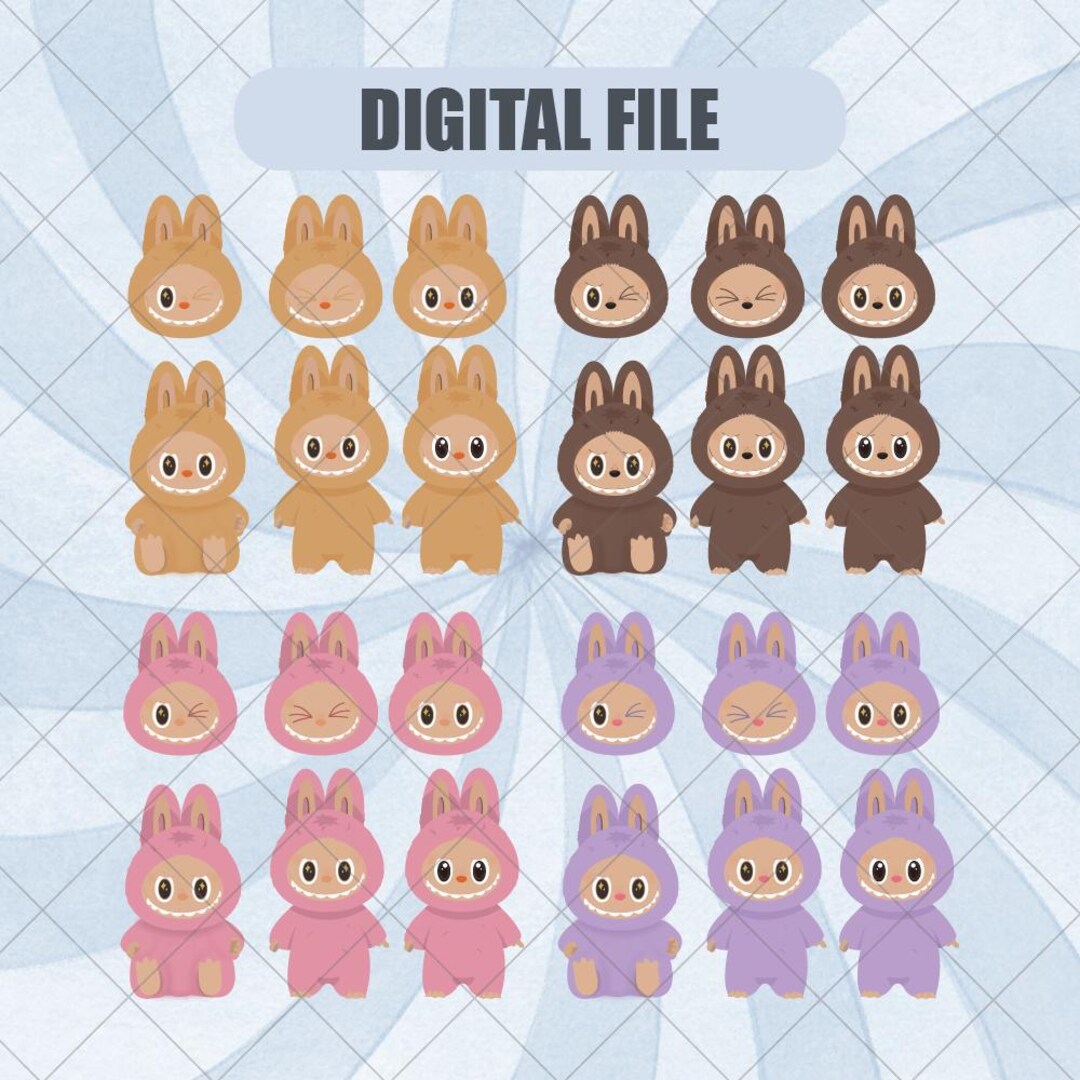 Labubu Png Clipart Bundle Digital - Etsy