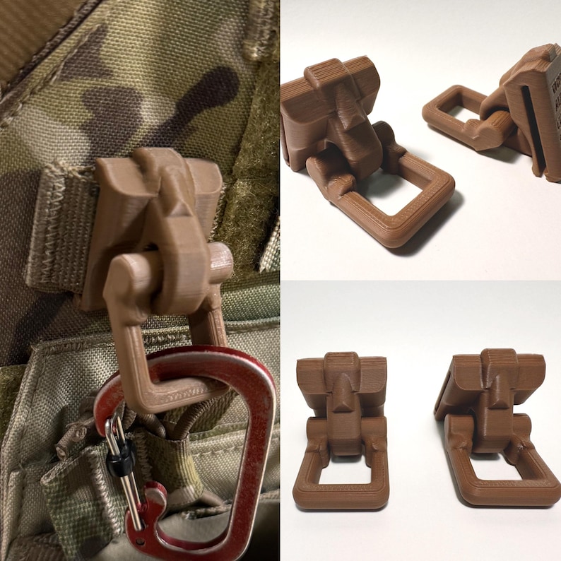 Military Molle D-ring Clip (2-pack) – 3D Printed Tactical Backpack ...