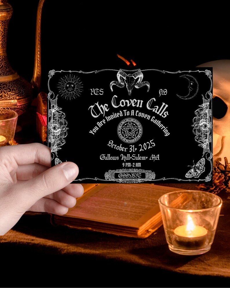 Ouija Board Invitation Template - Etsy