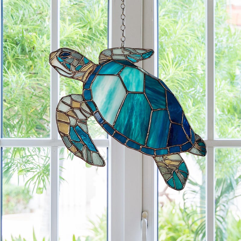 Turtle Suncatcher - Etsy